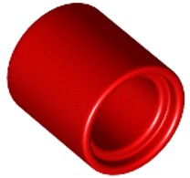 Technic :: Connectors :: 18654 Red Technic, Liftarm Thick 1 x 1 ...